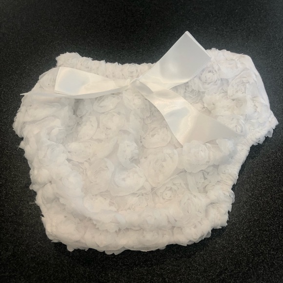 Accessories | Nwot Lace White Rosette Diaper Cover | Poshmark